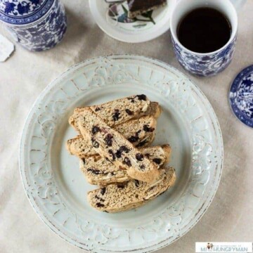 Almond Blueberry Biscotti - MJ and Hungryman