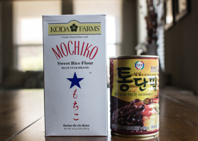 Korean Red Bean Mochi Cake