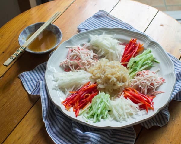 Korean Cold Jellyfish Salad - Haepari Naengchae - MJ and Hungryman