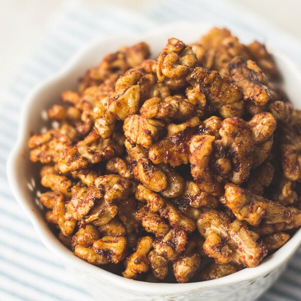 Spicy Korean-Style Roasted Walnuts - MJ and Hungryman