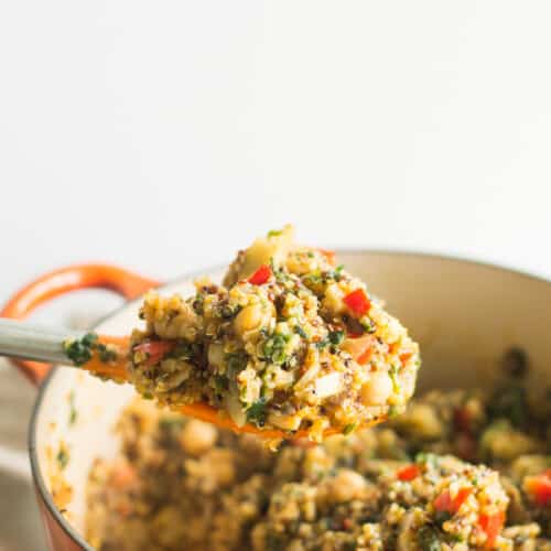 One Pot Parmesan Pumpkin Quinoa - MJ and Hungryman