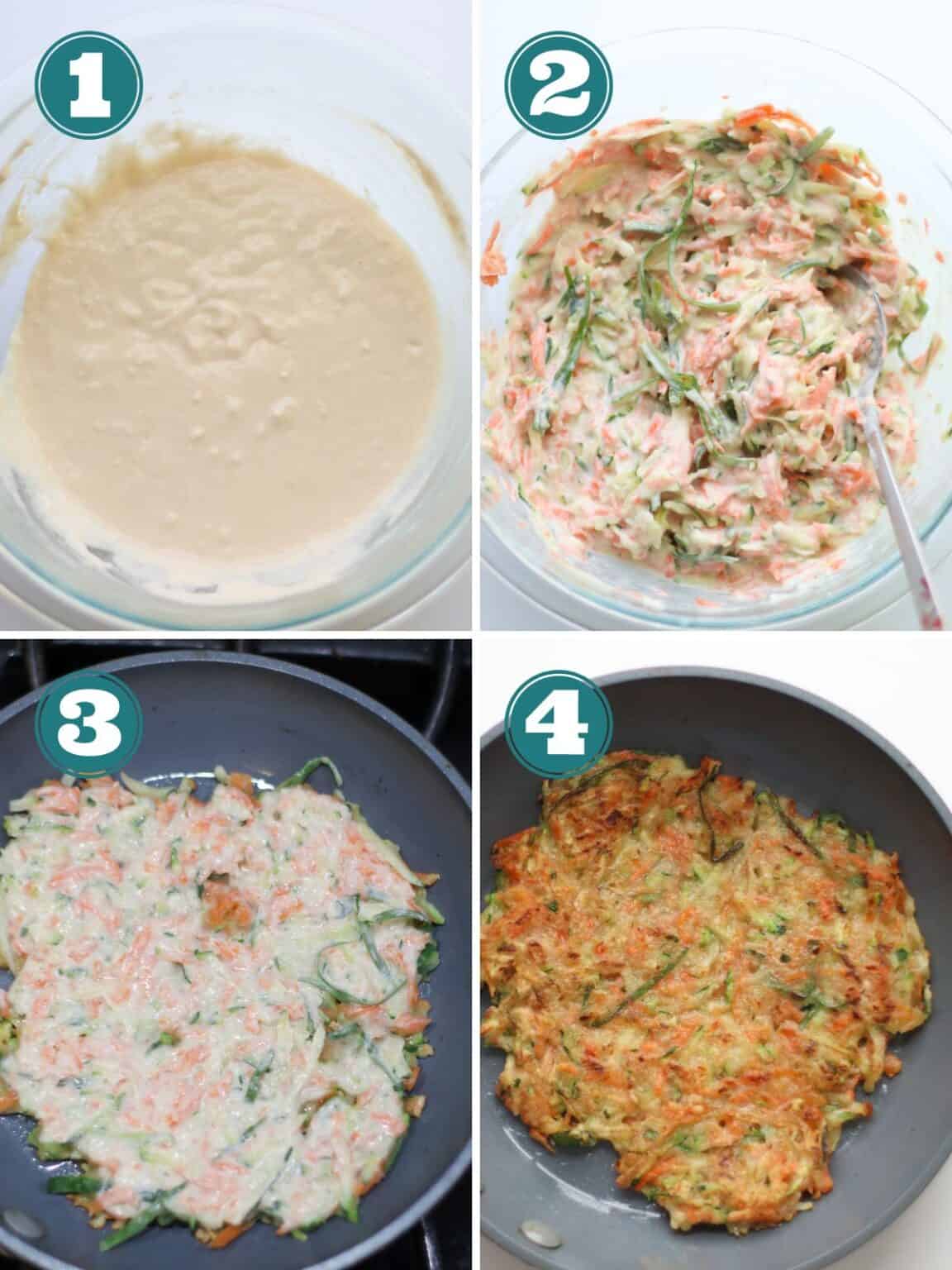 Korean Vegetable Pancakes (Yachaejeon) - MJ and Hungryman