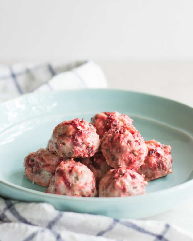 Baby-Friendly Turkey Beet Meatballs - MJ and Hungryman