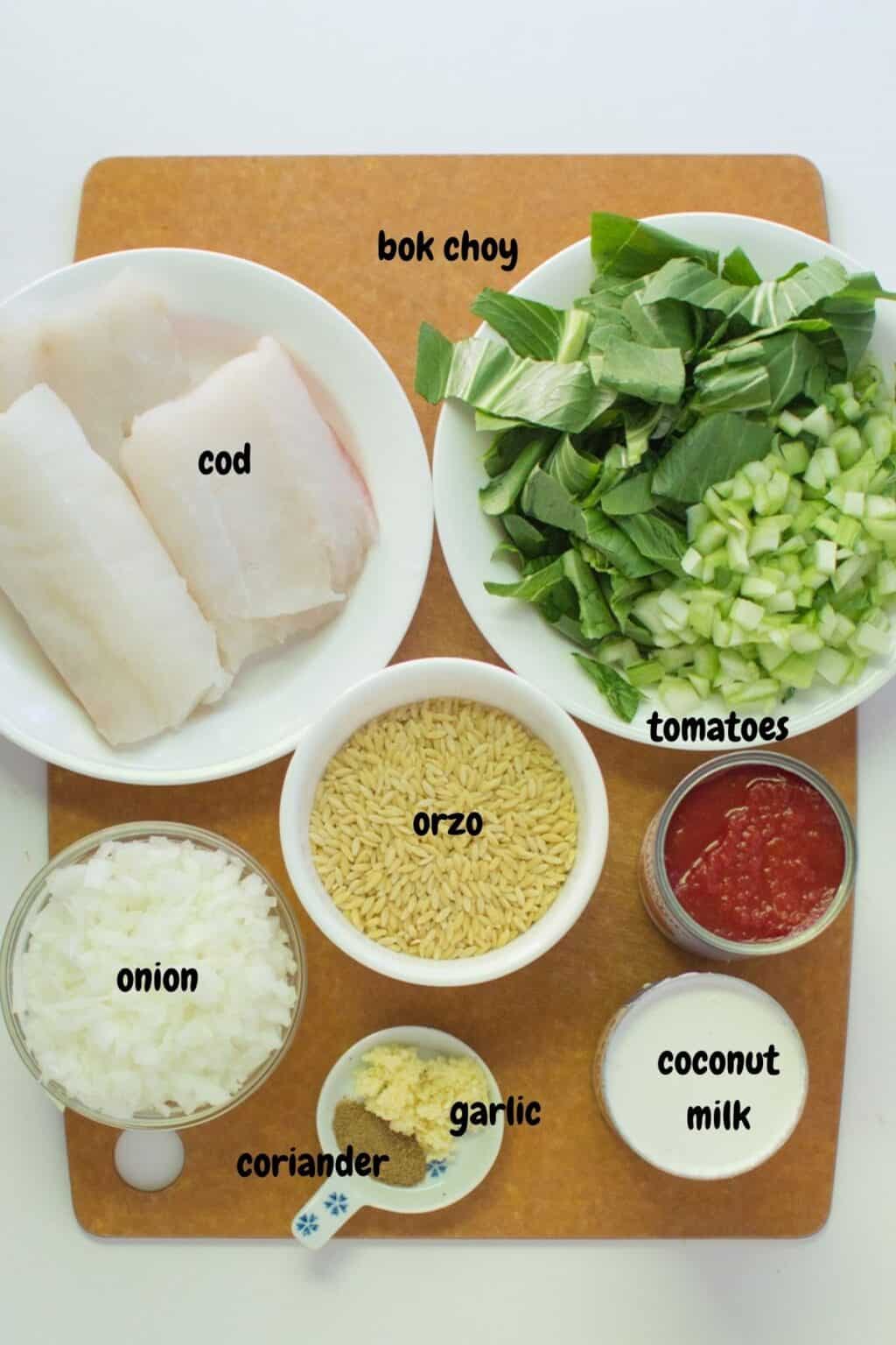 Poached cod with creamy orzo - MJ and Hungryman