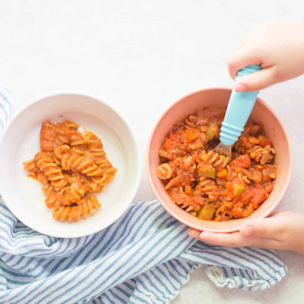 Iron-rich Baby Pasta - MJ and Hungryman