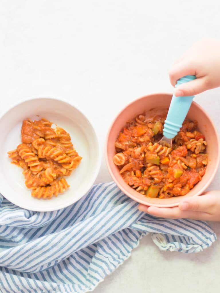 Iron-rich Baby Pasta - MJ and Hungryman