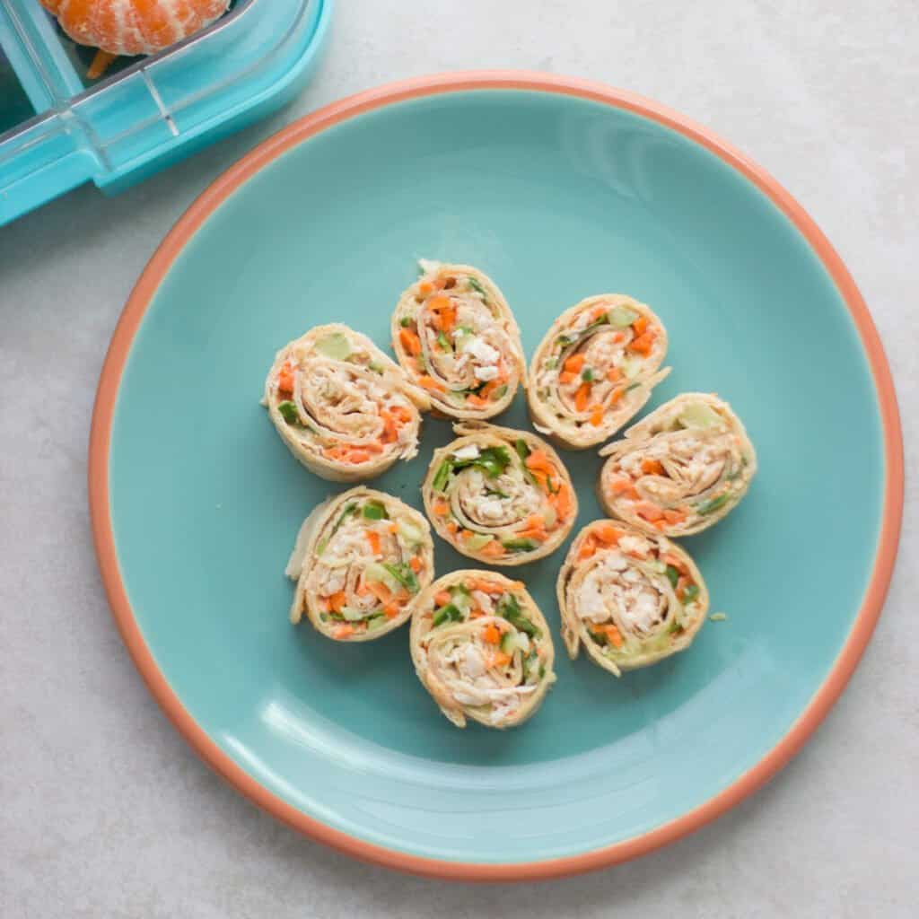 Vegetable Tortilla Roll Ups (with Thai peanut sauce) - MJ and Hungryman