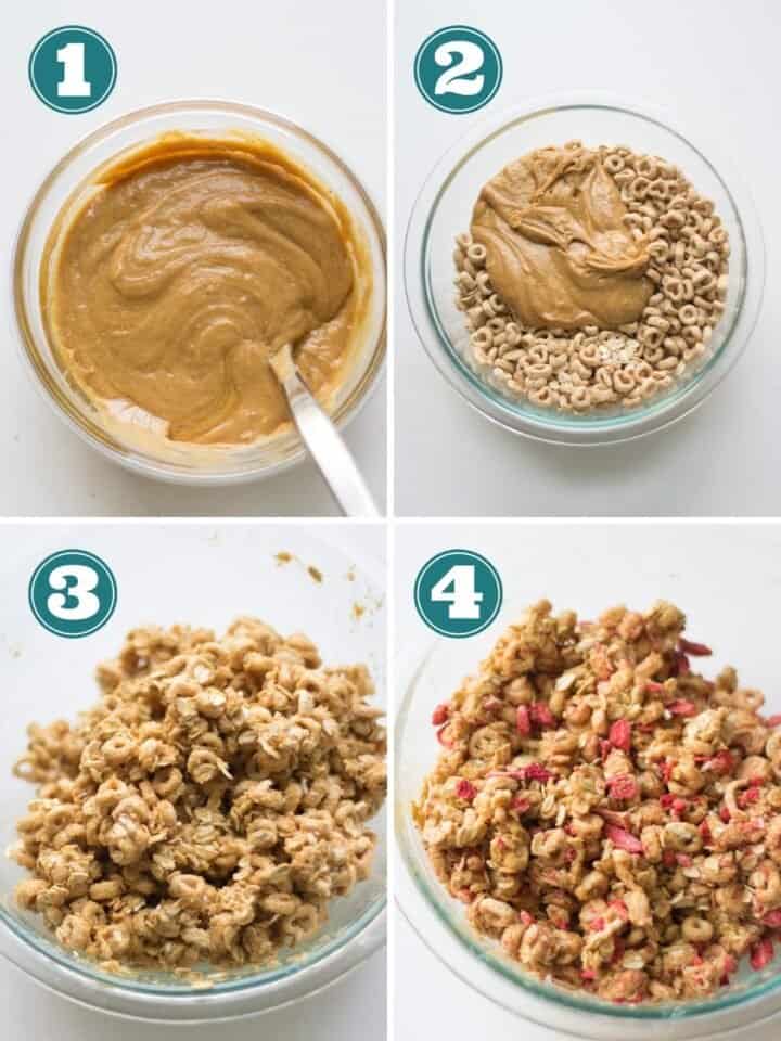 Peanut Butter Cheerio Cereal Bars - MJ and Hungryman