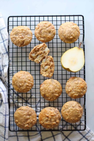 Fluffy Pear Muffins - MJ and Hungryman