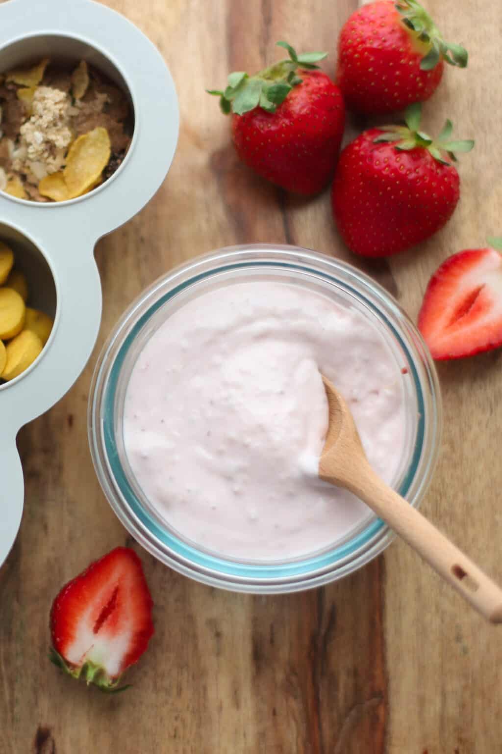 Easy Strawberry Yogurt - MJ and Hungryman