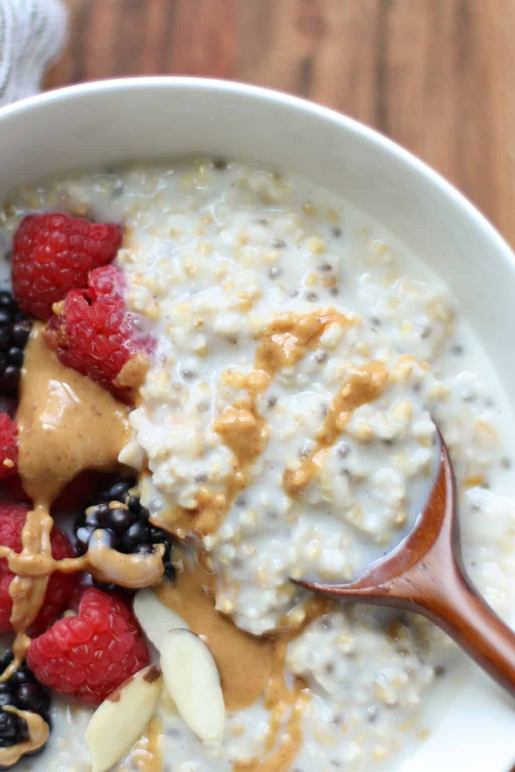 Overnight Steel Cut Oats - MJ and Hungryman