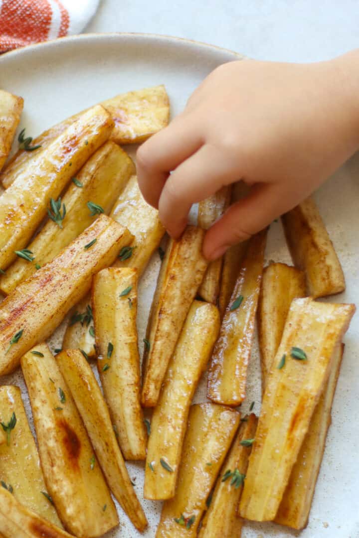 Honey Roasted Parsnips - MJ and Hungryman