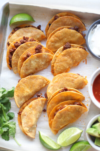 Beef and Cheese Mini Tacos - MJ and Hungryman