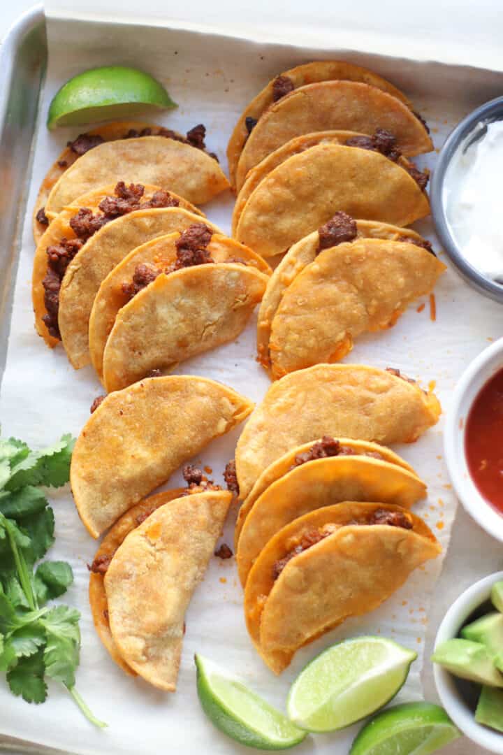 Beef and Cheese Mini Tacos - MJ and Hungryman