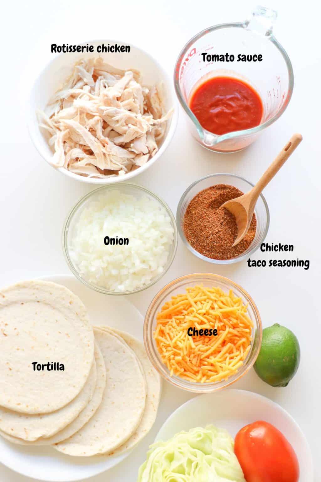 Fast Rotisserie Chicken Tacos - MJ and Hungryman