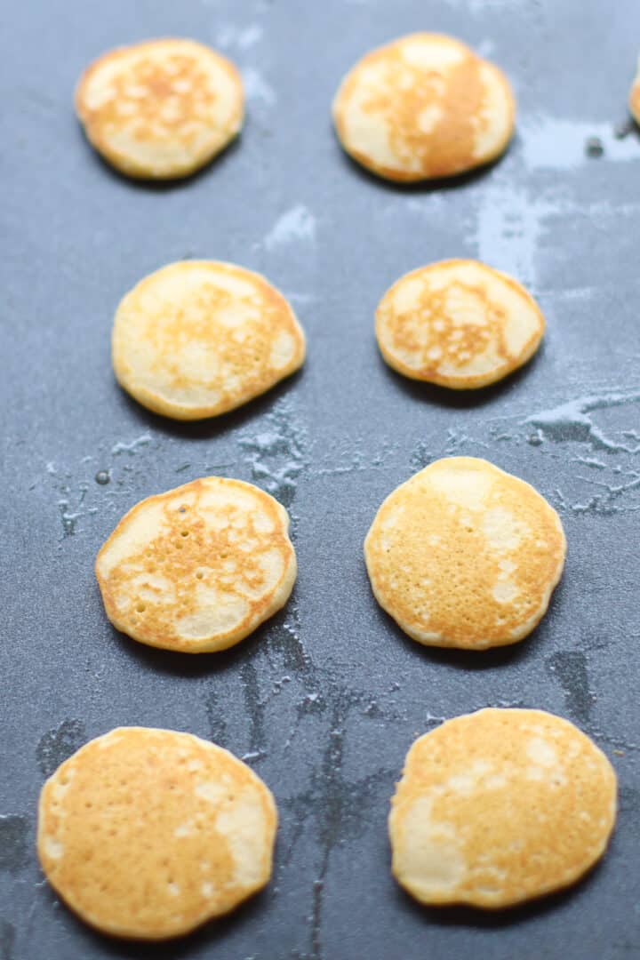 Easy Mini Pancakes (Freezer Friendly) - MJ and Hungryman