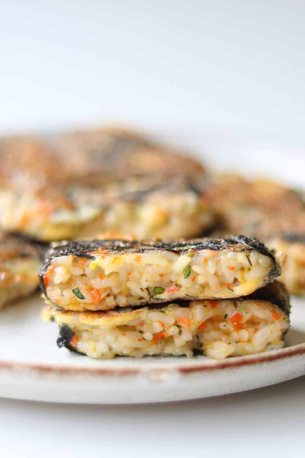 Easy Savory Rice Pancakes - MJ and Hungryman