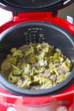 One Pot Beef Broccoli Rice Cooker Meal - MJ and Hungryman