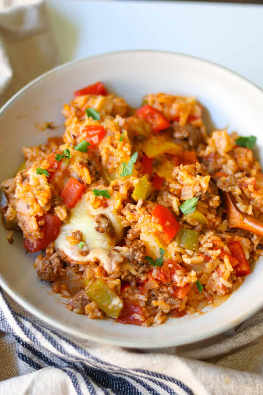Easy Unstuffed Peppers - MJ and Hungryman