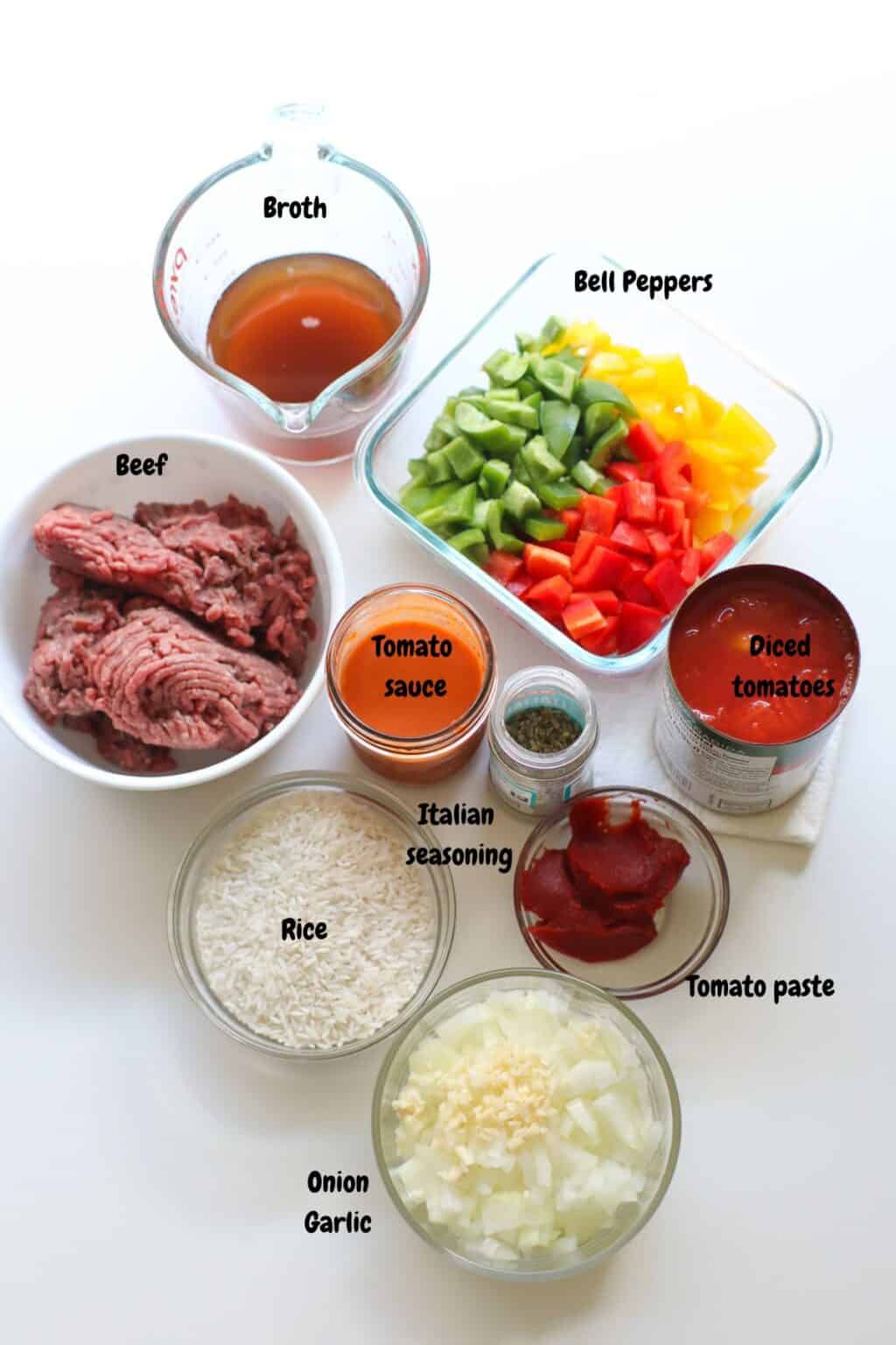 Easy Unstuffed Peppers - MJ and Hungryman