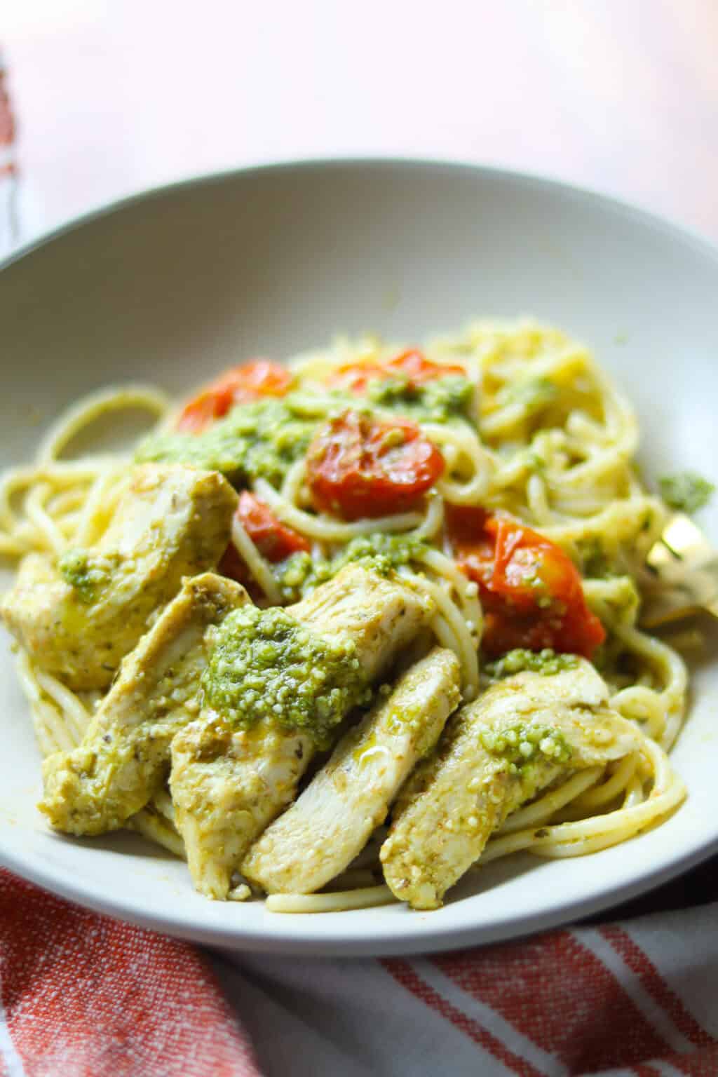 Chicken Pesto Spaghetti - MJ and Hungryman