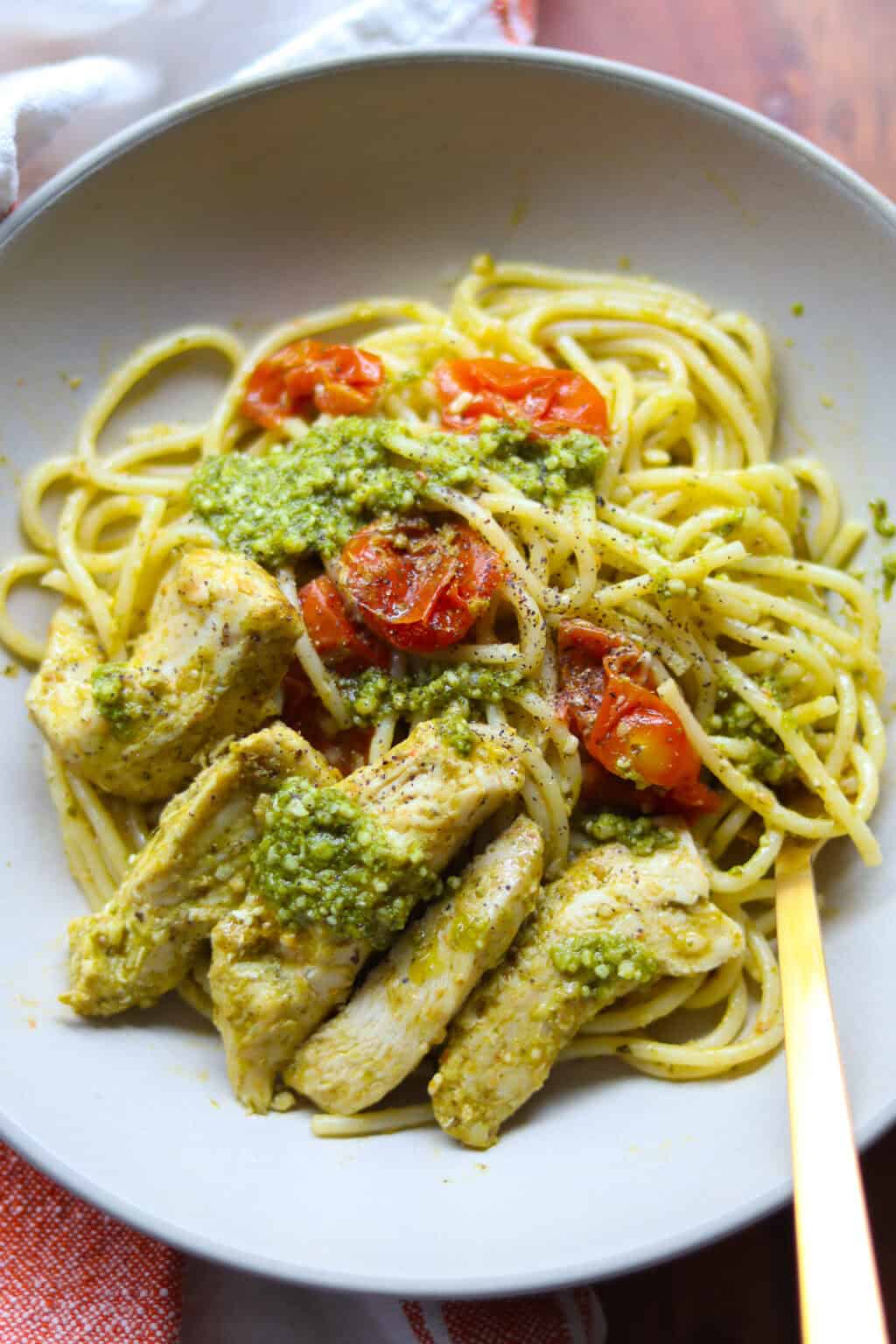Chicken Pesto Spaghetti - MJ and Hungryman